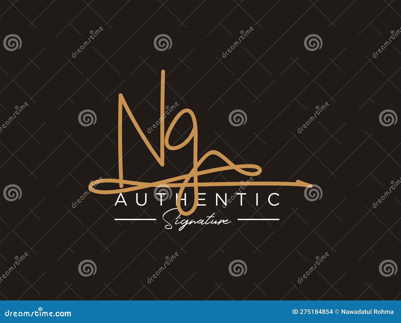 Letter NG Signature Logo Template Vector Stock Vector - Illustration of ...