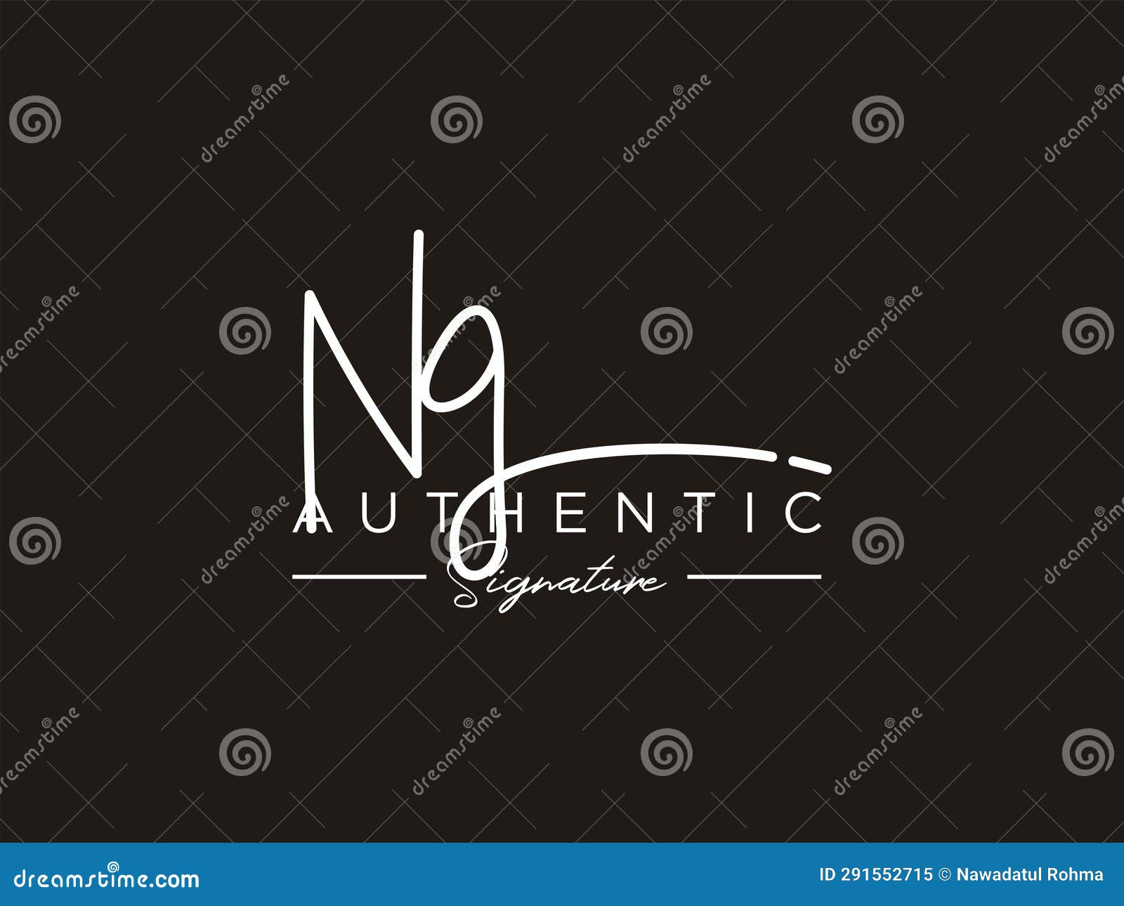 Letter NG Signature Logo Template Vector Stock Vector - Illustration of ...