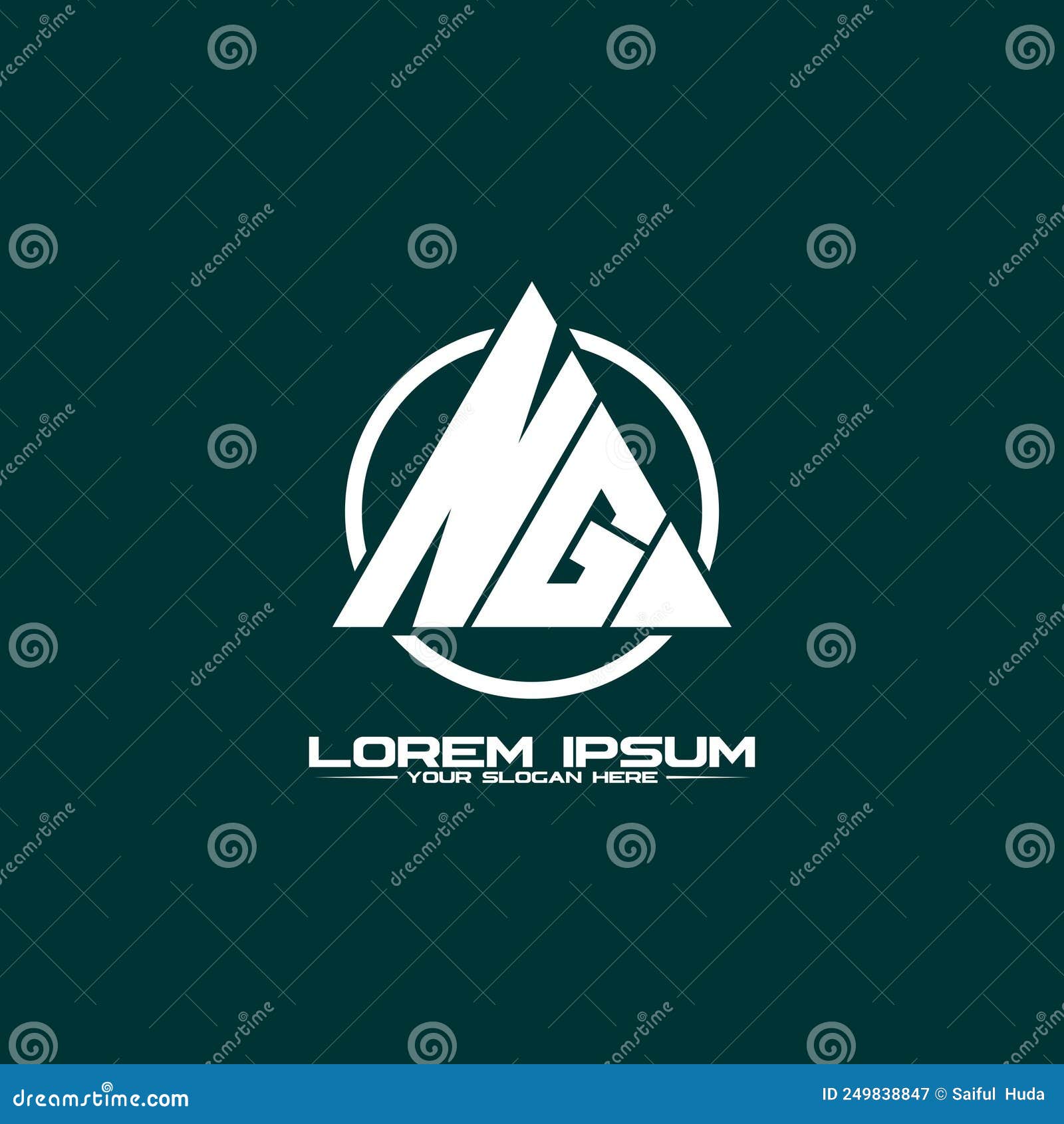 Letter NG Simple Monogram Logo Icon Design. Stock Vector - Illustration ...