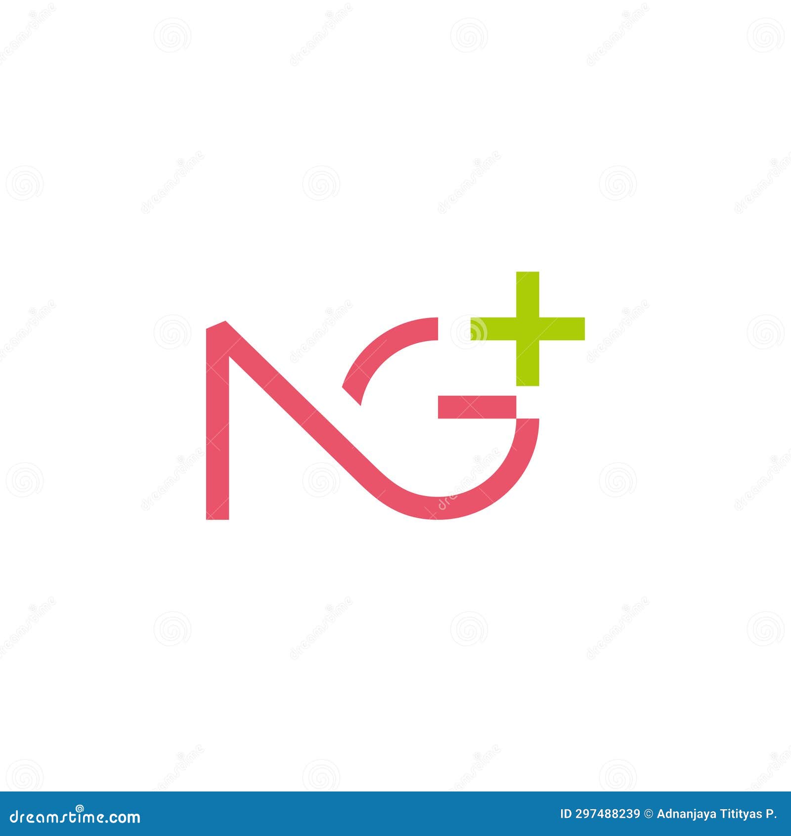 Letter Ng Simple Plus Symbol Logo Vector Stock Vector - Illustration of ...