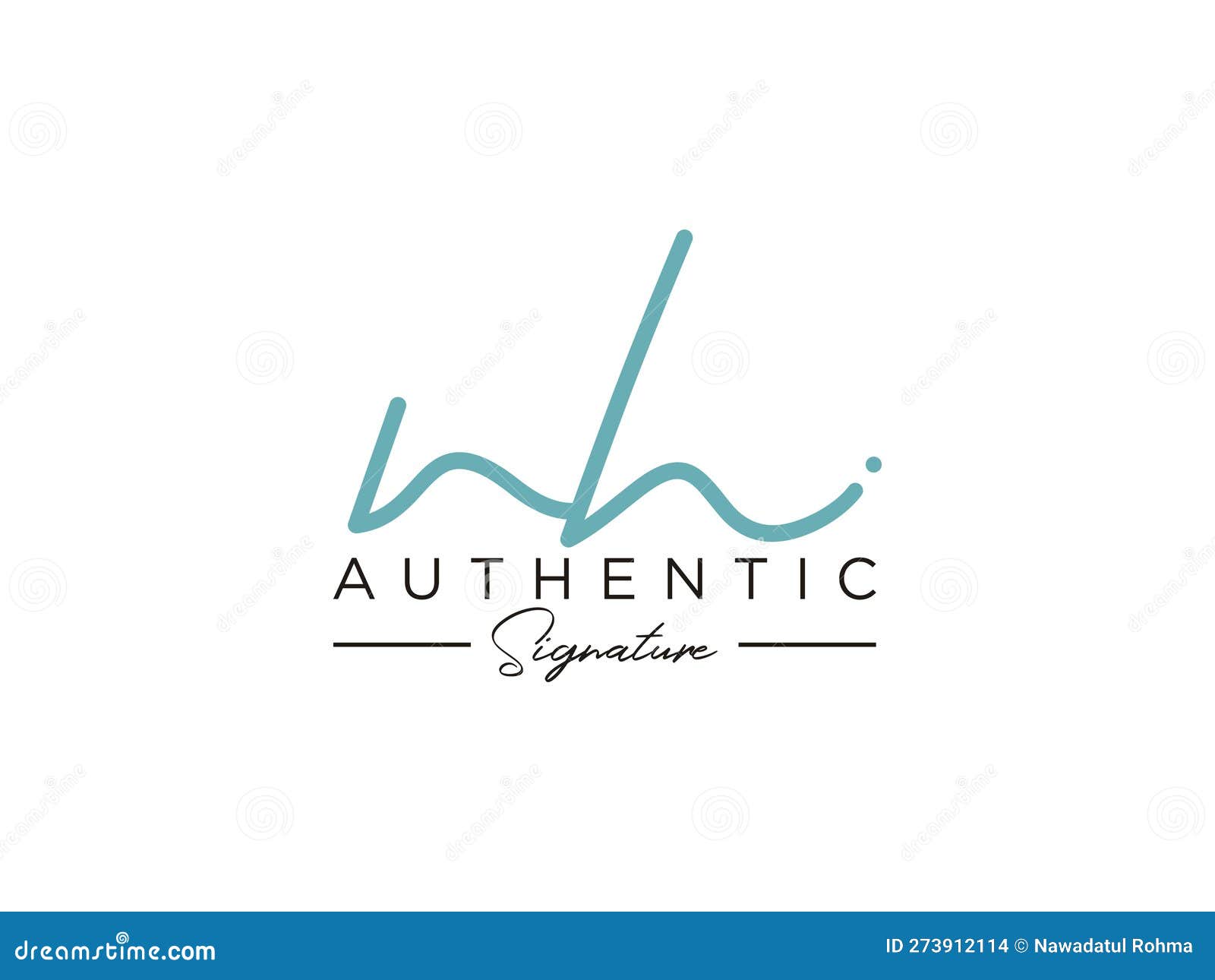 Letter NH Signature Logo Template Vector Stock Vector - Illustration of ...