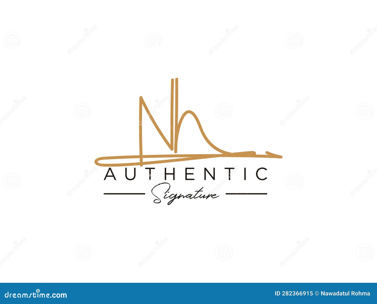 Letter NH Signature Logo Template Vector Stock Vector - Illustration of ...