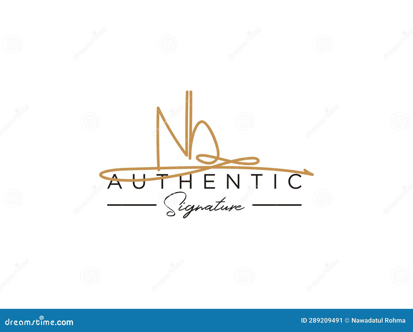Letter NH Signature Logo Template Vector Stock Vector - Illustration of ...
