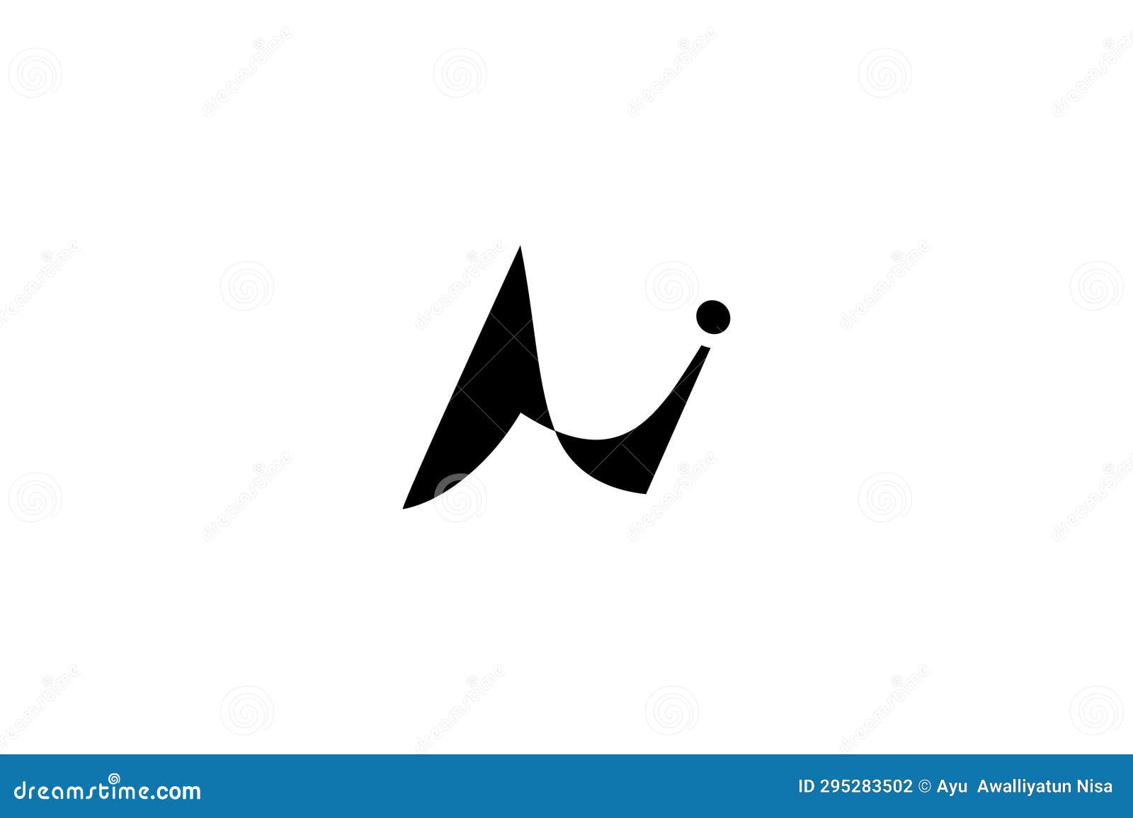 Letter NI Logo Design Vector Stock Illustration - Illustration of sign ...