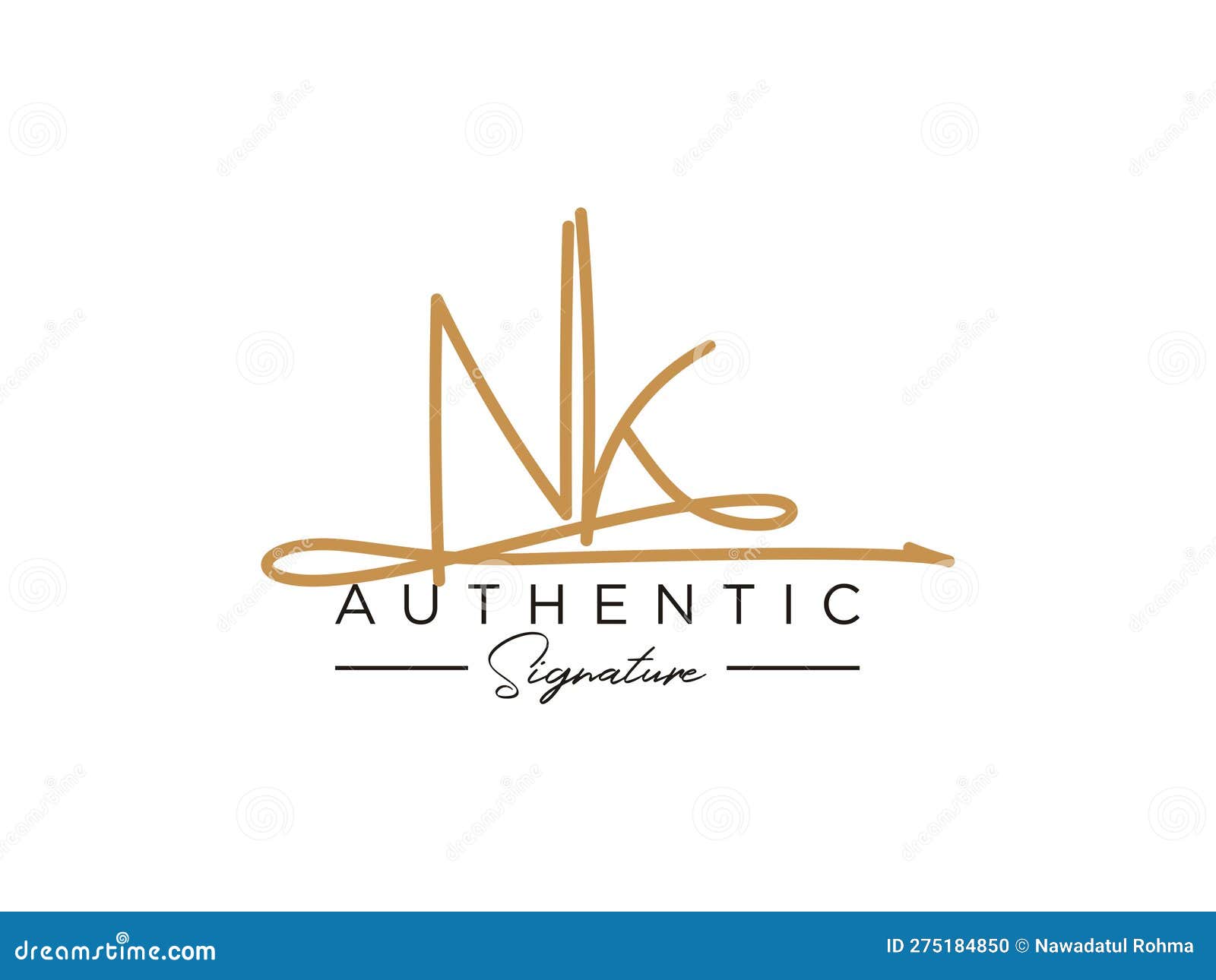 Letter NK Signature Logo Template Vector Stock Vector - Illustration of ...