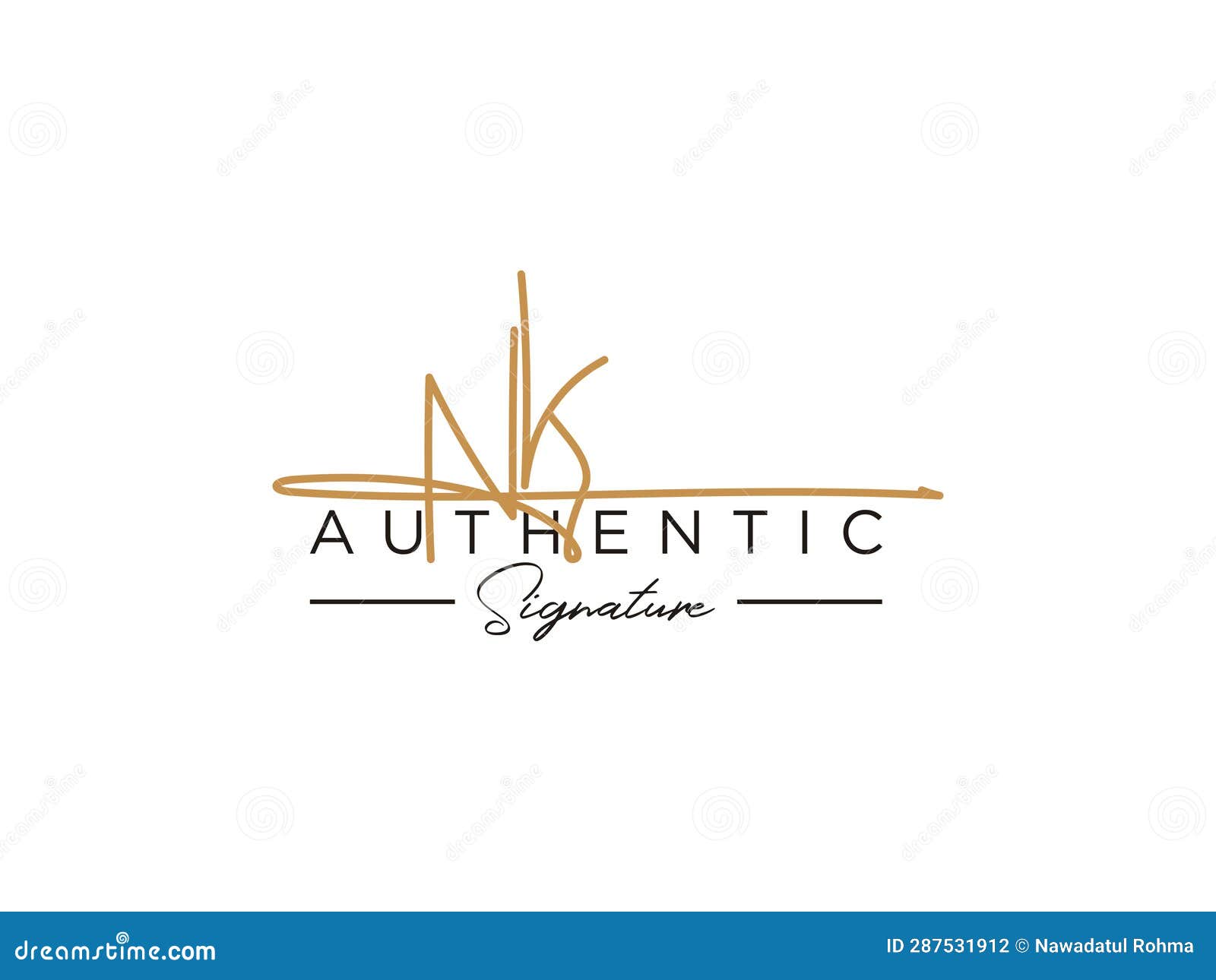 Letter NK Signature Logo Template Vector Stock Vector - Illustration of ...