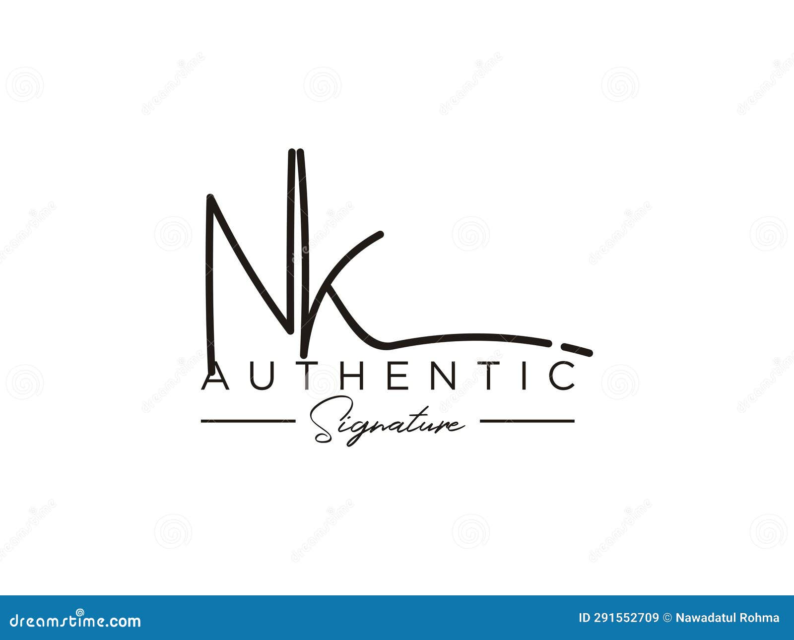 Letter NK Signature Logo Template Vector Stock Vector - Illustration of ...
