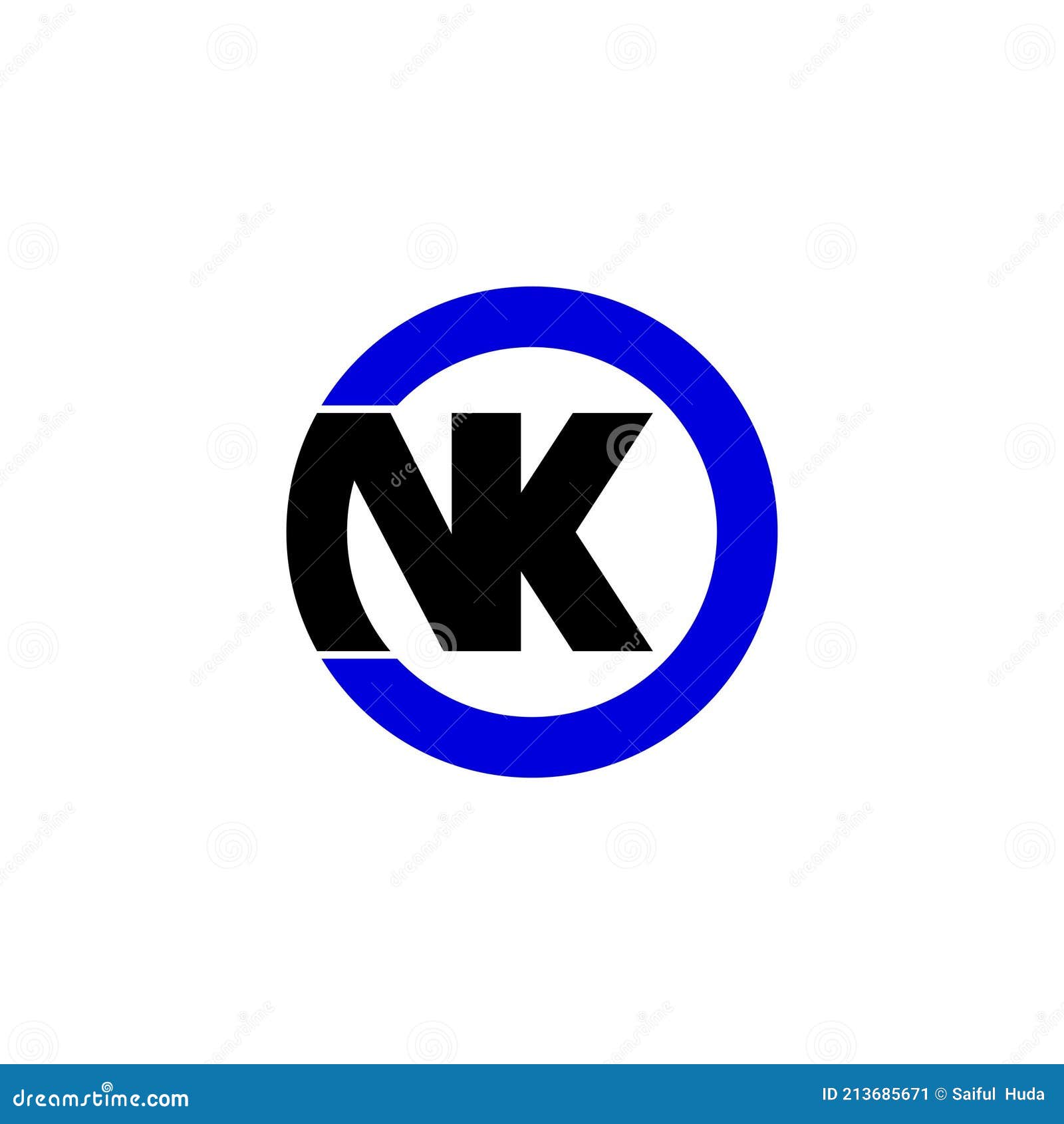 Letter NK Simple Monogram Logo Icon Design. Stock Vector - Illustration ...