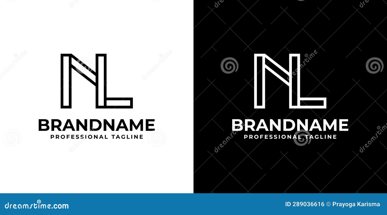 Letter NL Monogram Logo, Suitable for Any Business with NL or LN ...