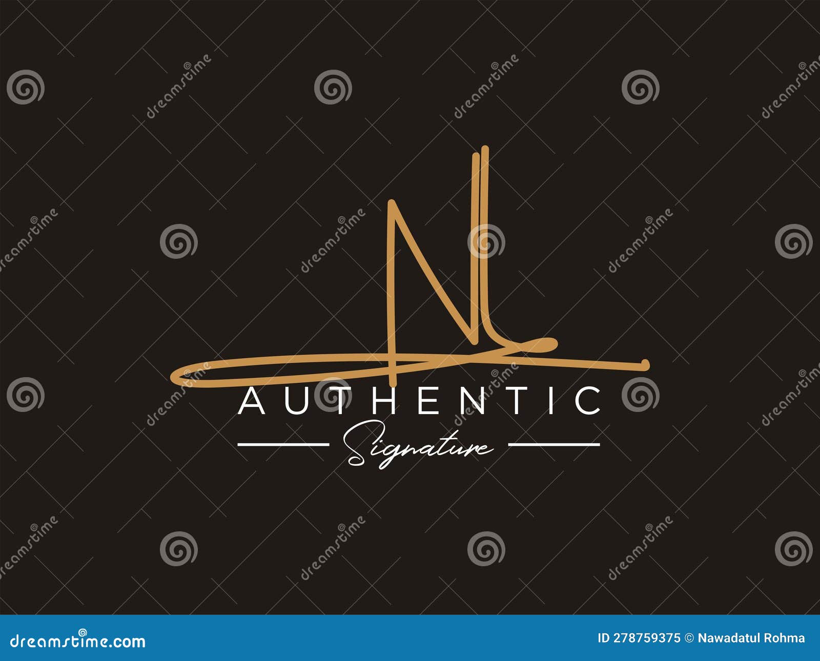 Letter NL Signature Logo Template Vector Stock Vector - Illustration of ...