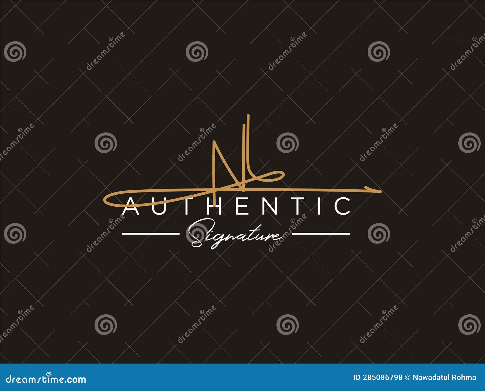 Letter NL Signature Logo Template Vector Stock Vector - Illustration of ...