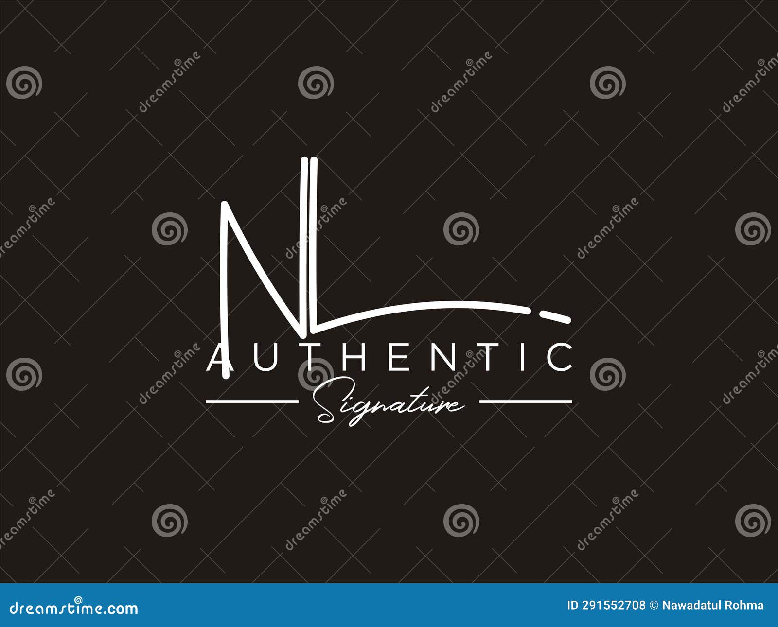 Letter NL Signature Logo Template Vector Stock Vector - Illustration of ...