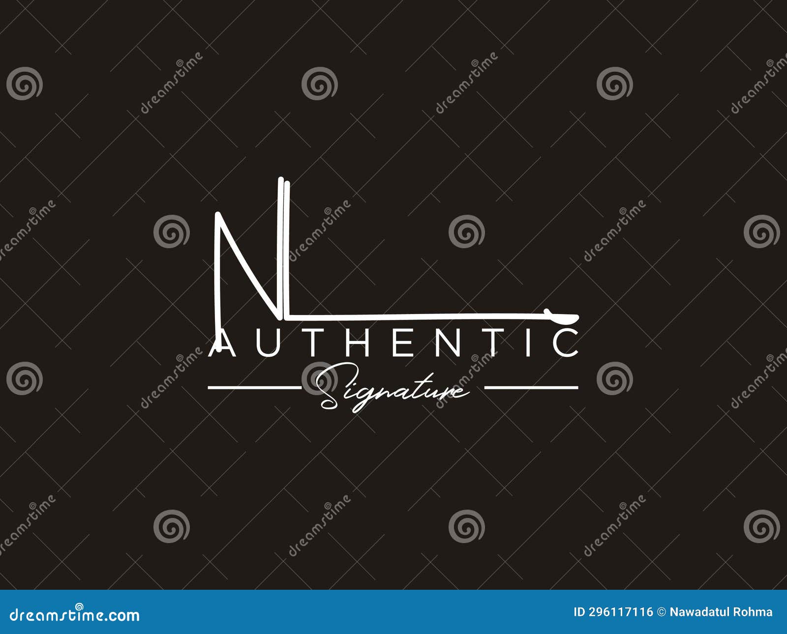 Letter NL Signature Logo Template Vector Stock Vector - Illustration of ...