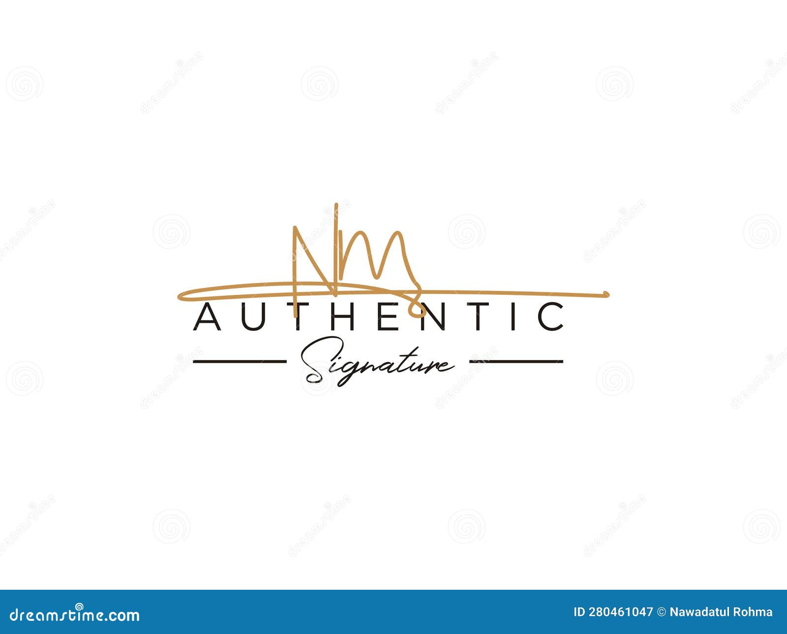 Letter NM Signature Logo Template Vector Stock Vector - Illustration of ...