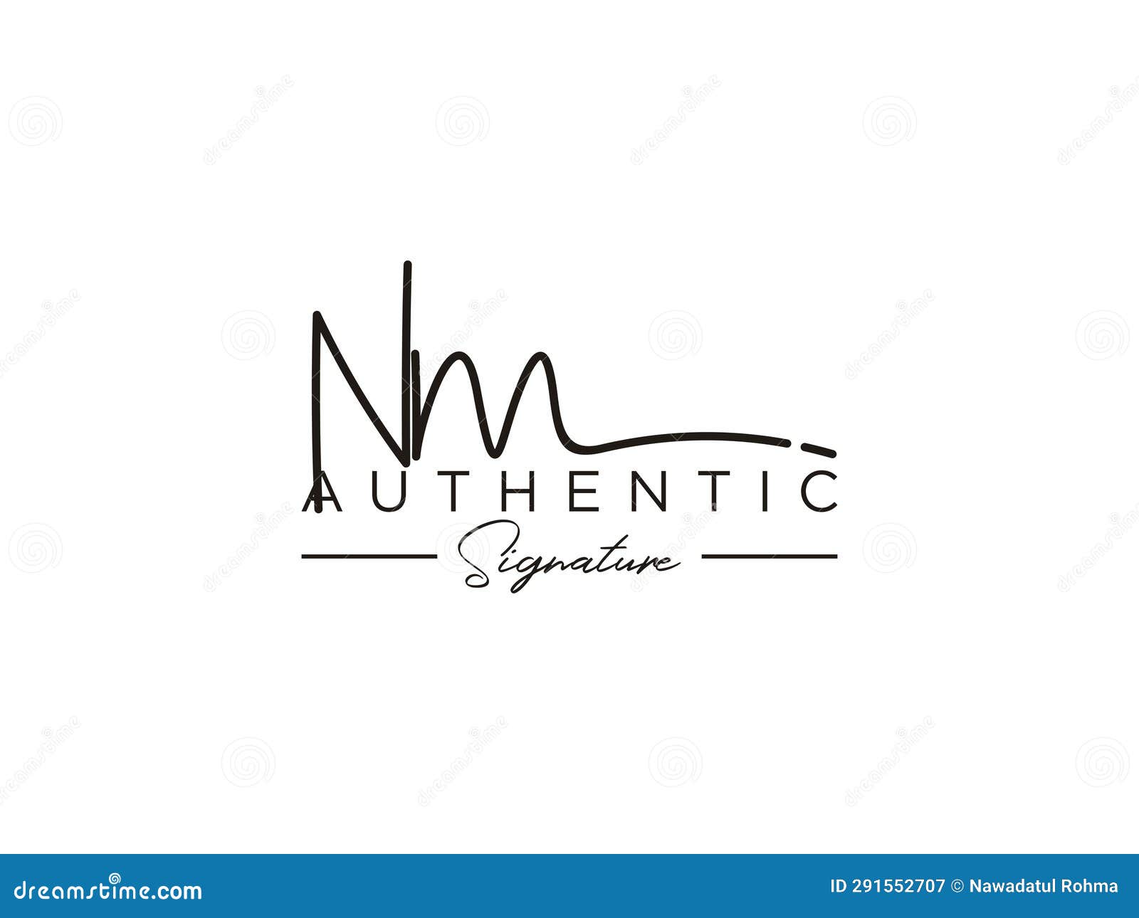 Letter NM Signature Logo Template Vector Stock Vector - Illustration of ...