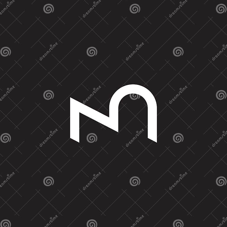 Letter Nm Simple Linear Geometric Logo Vector Stock Vector ...