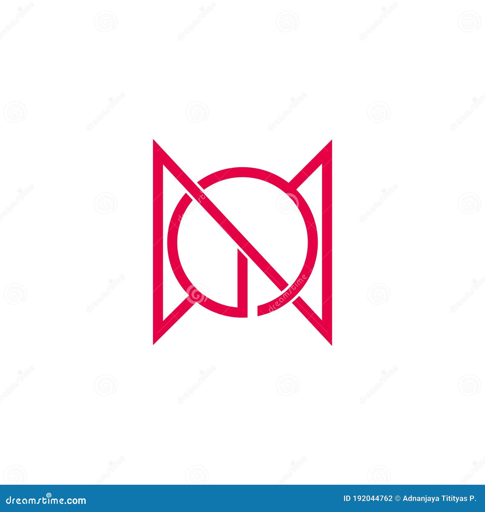 Letter No Linked Line Design Symbol Decoration Vector Stock Vector ...