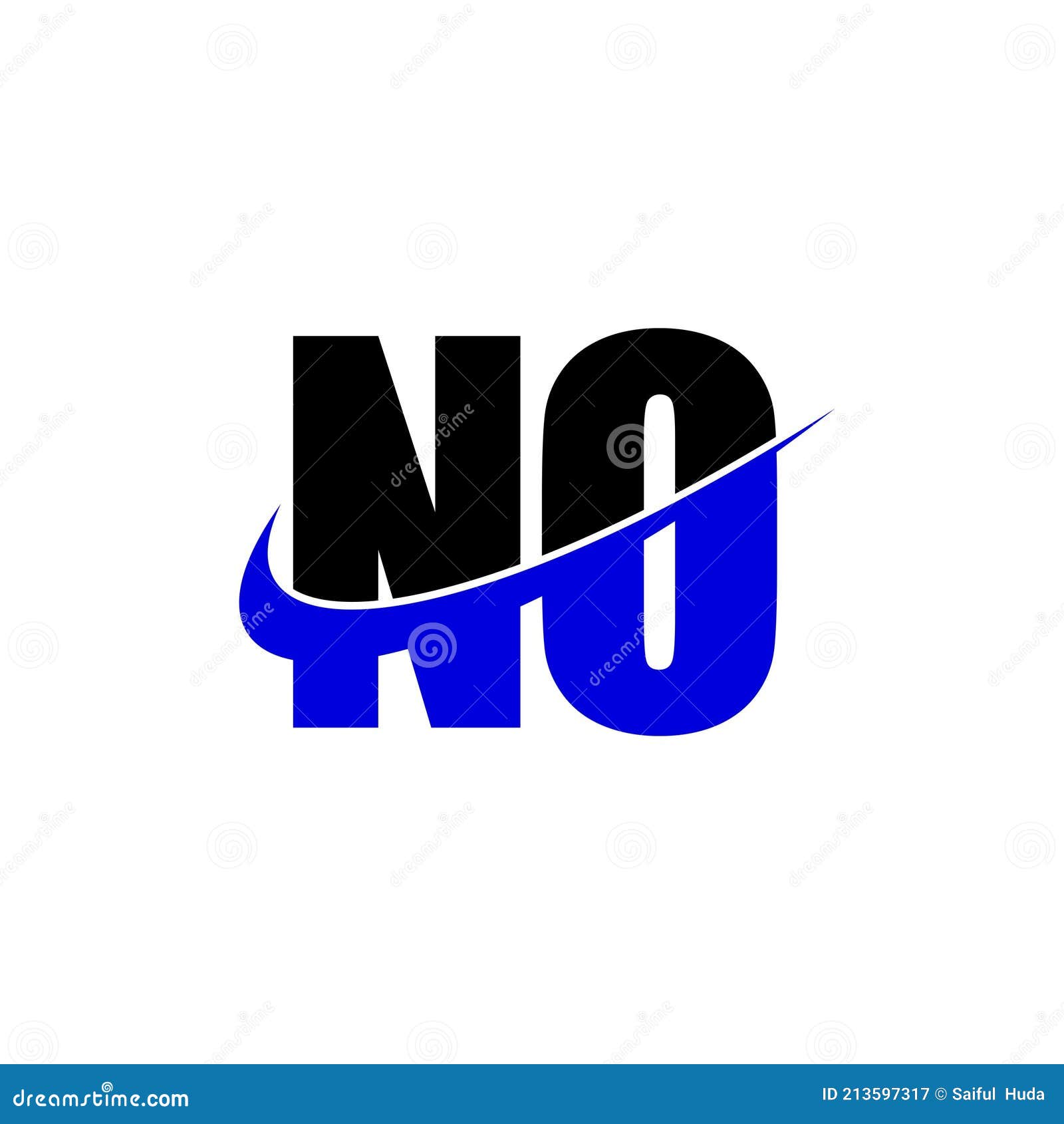 Letter NO Simple Monogram Logo Icon Design. Stock Vector - Illustration ...