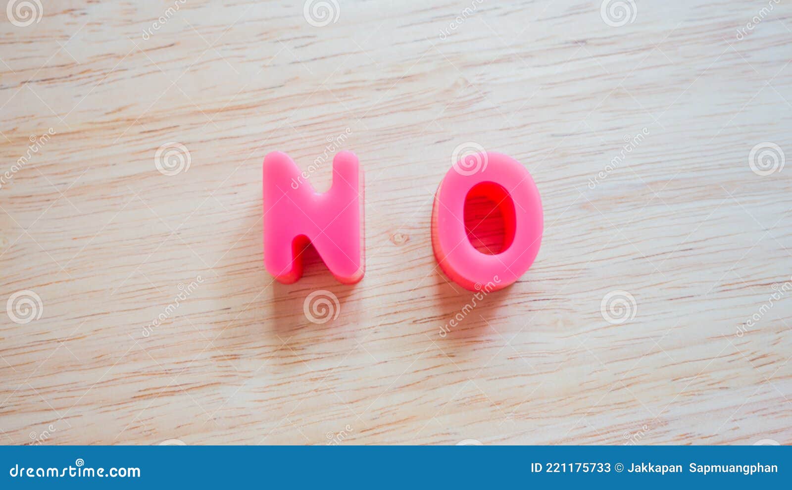Letter No on Wood Background Stock Image - Image of abstract, message ...