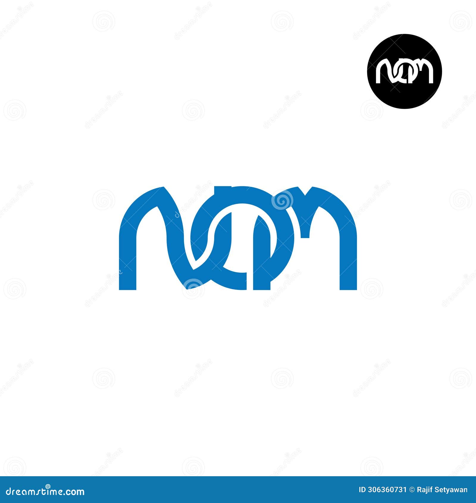 Letter NOM Monogram Logo Design Stock Vector - Illustration of letters ...