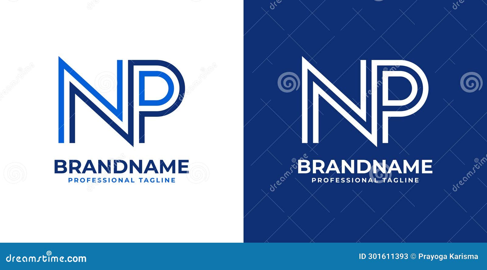 Letter NP Line Monogram Logo, Suitable for Business with NP or PN ...