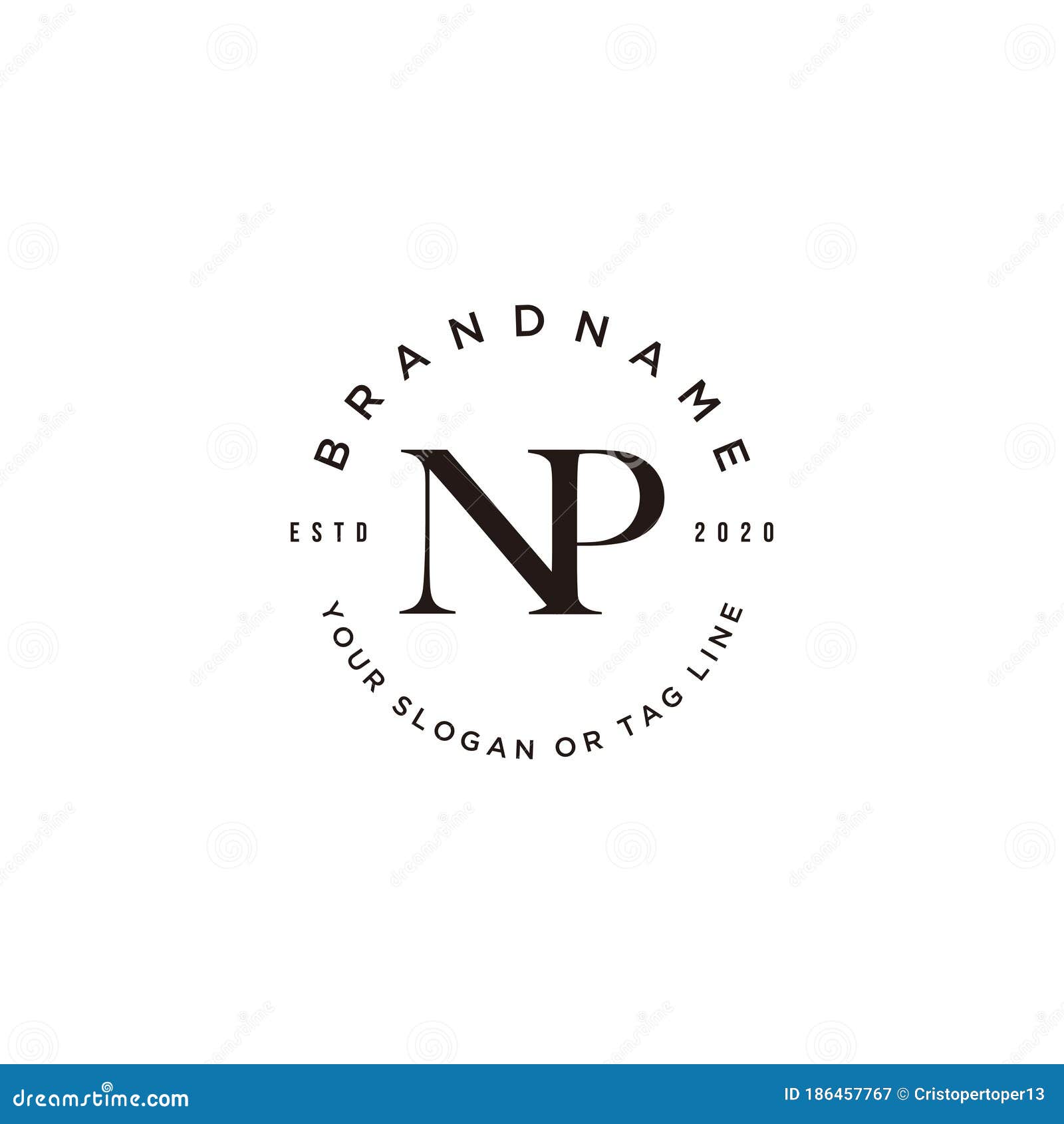 Letter NP Logo Design Vector Stock Vector - Illustration of internet ...