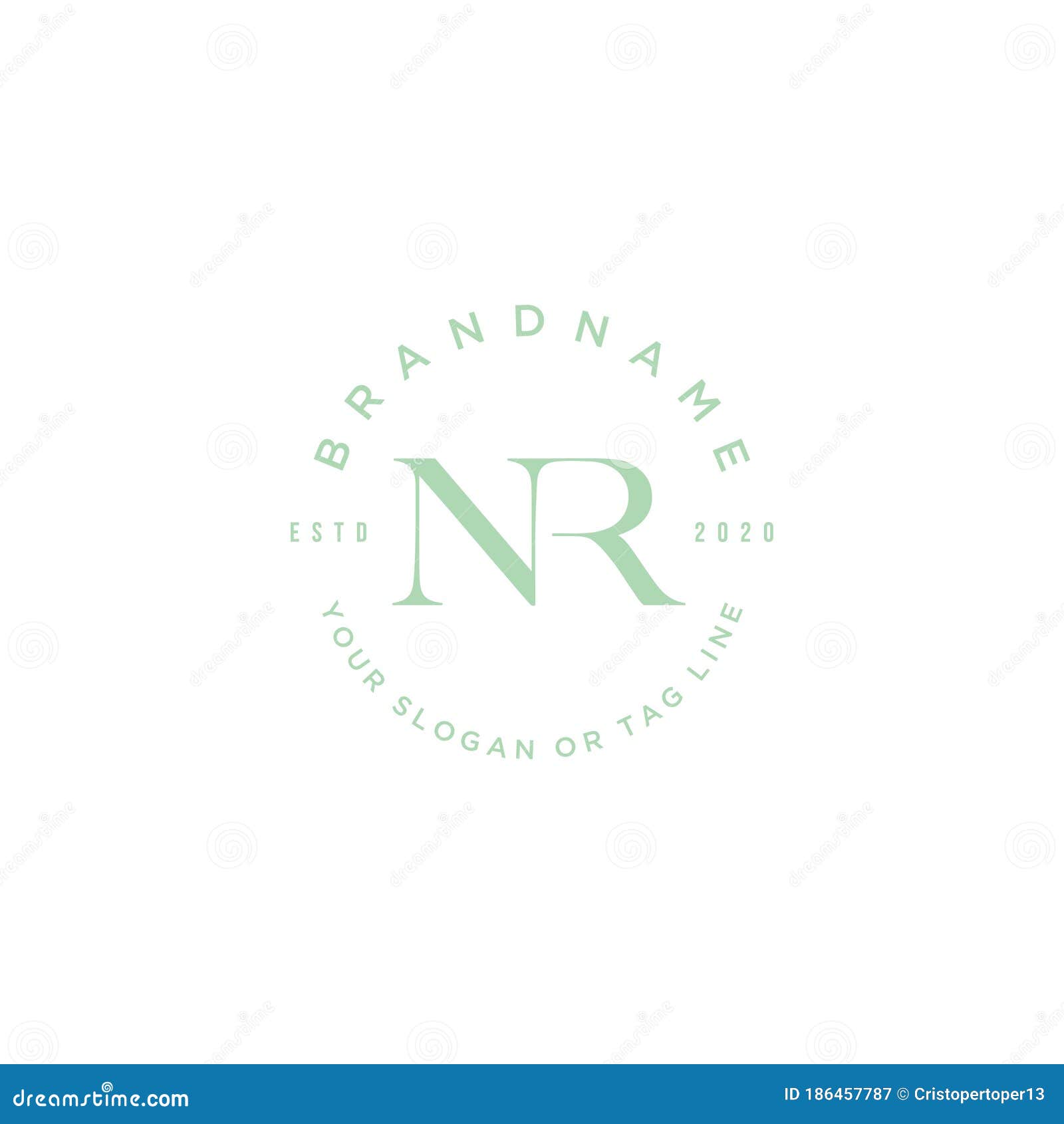 Letter NR Logo Design Vector Stock Vector - Illustration of creative ...