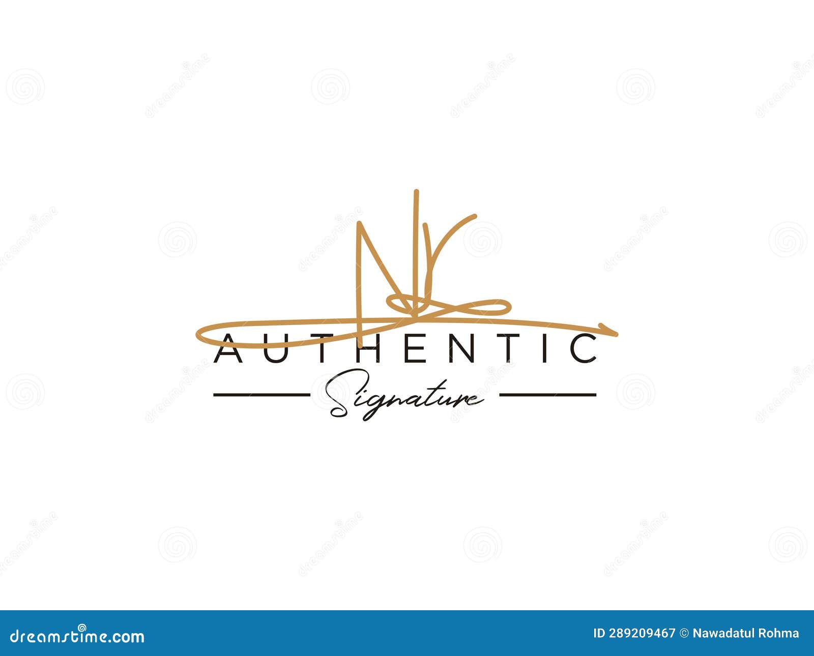 Letter NR Signature Logo Template Vector Stock Vector - Illustration of ...