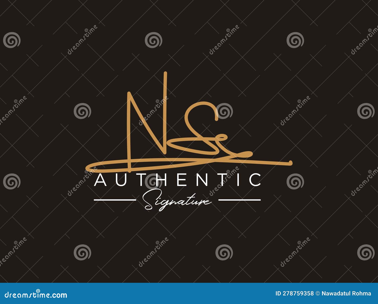 Letter NS Signature Logo Template Vector Stock Vector - Illustration of ...