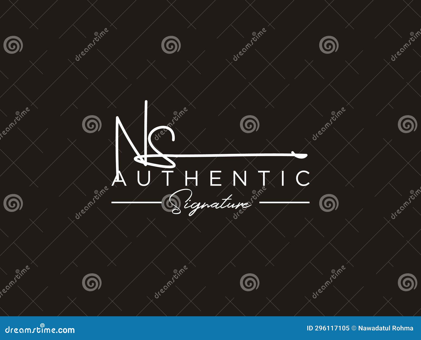 Letter NS Signature Logo Template Vector Stock Vector - Illustration of ...