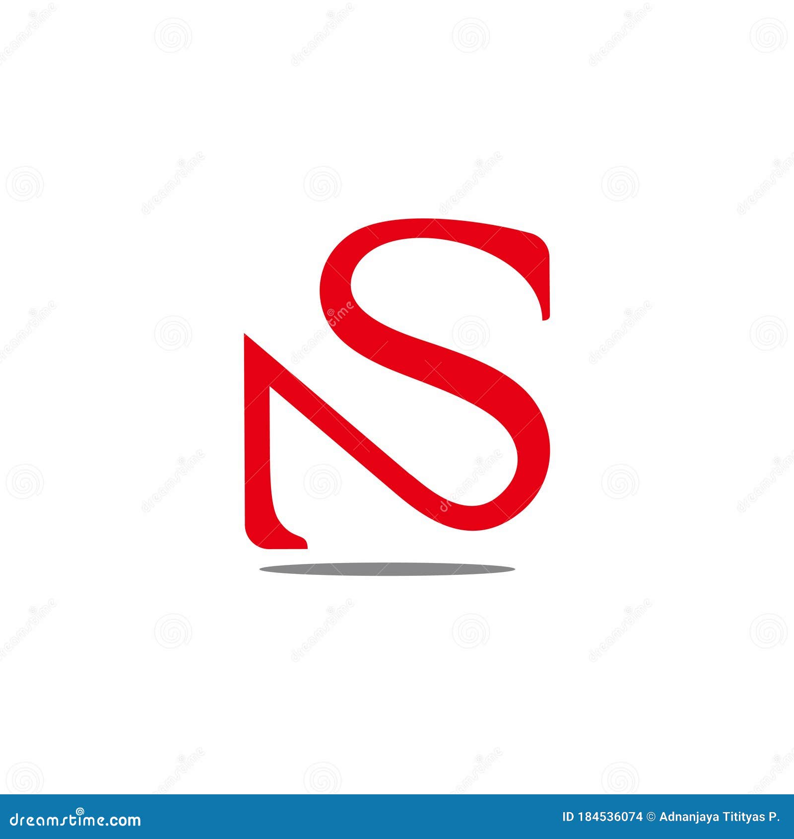 Letter Ns Simple Curves Design Symbol Logo Vector Stock Vector ...