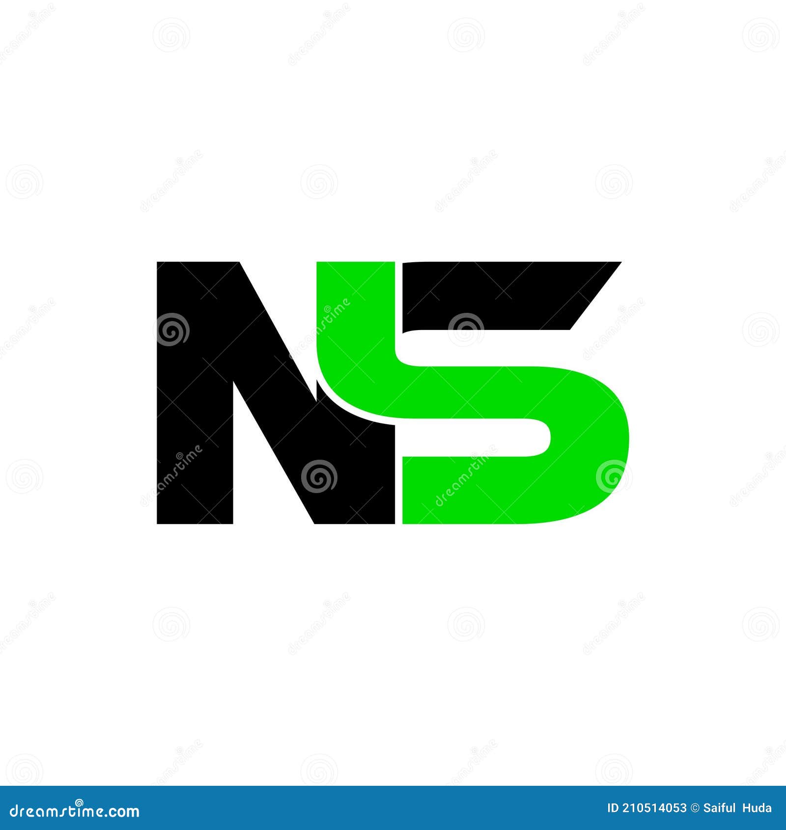 Letter NS Simple Monogram Logo Icon Design. Stock Vector - Illustration ...