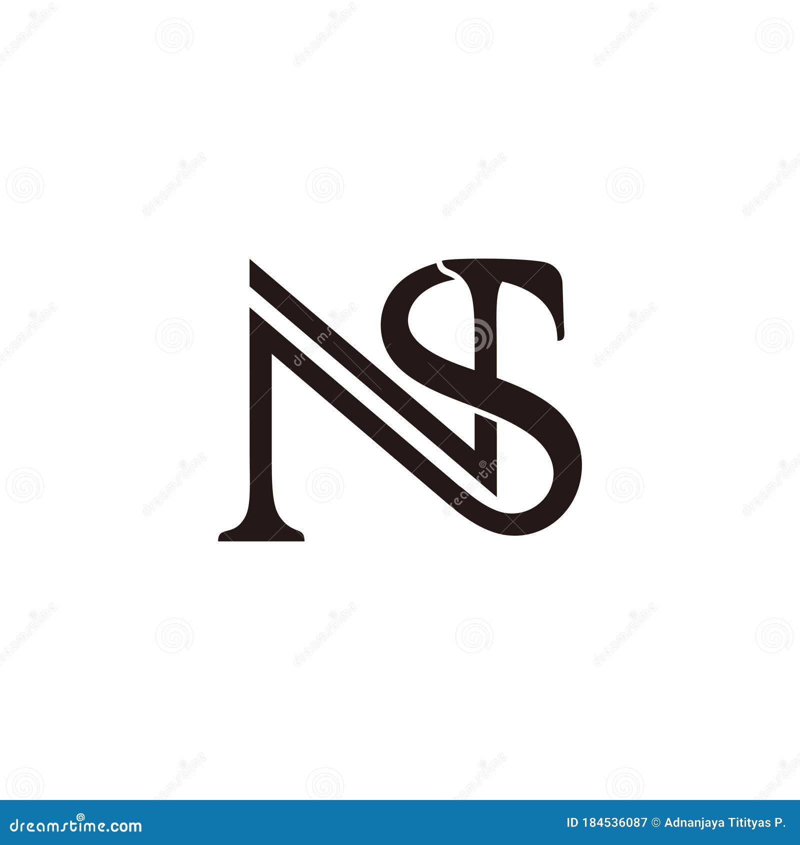 Letter Ns Simple Overlap Design Symbol Logo Vector Stock Vector ...