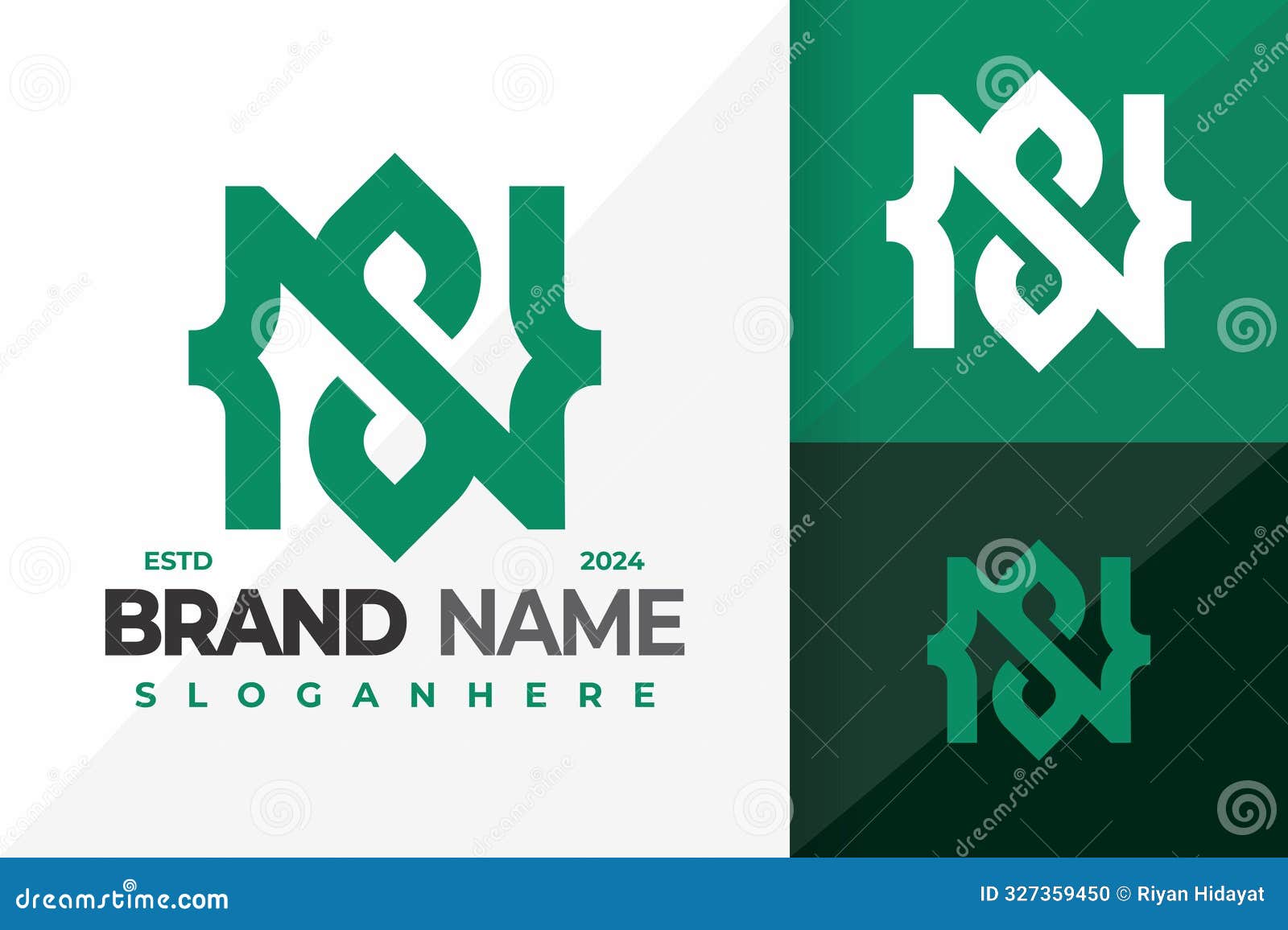 Letter Ns or Sn Leaf Logo Design Vector Symbol Icon Illustration Stock ...
