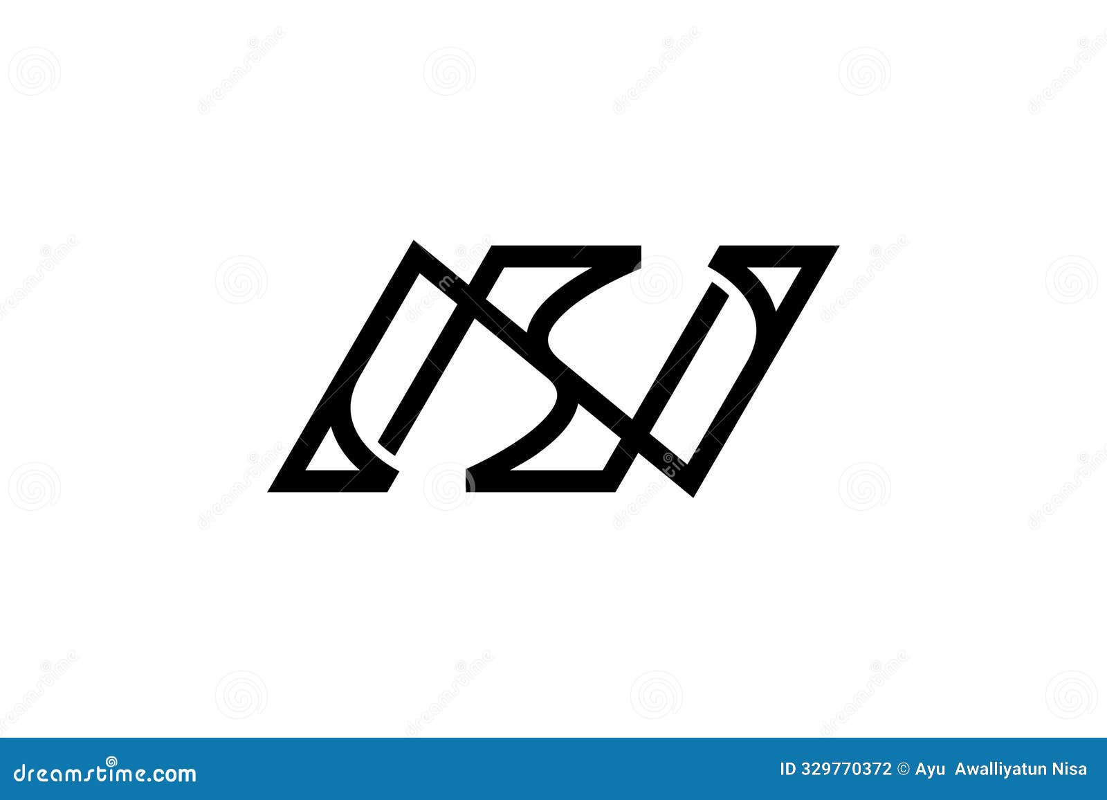 Letter NS or SN Logo Design Vector Stock Illustration - Illustration of ...