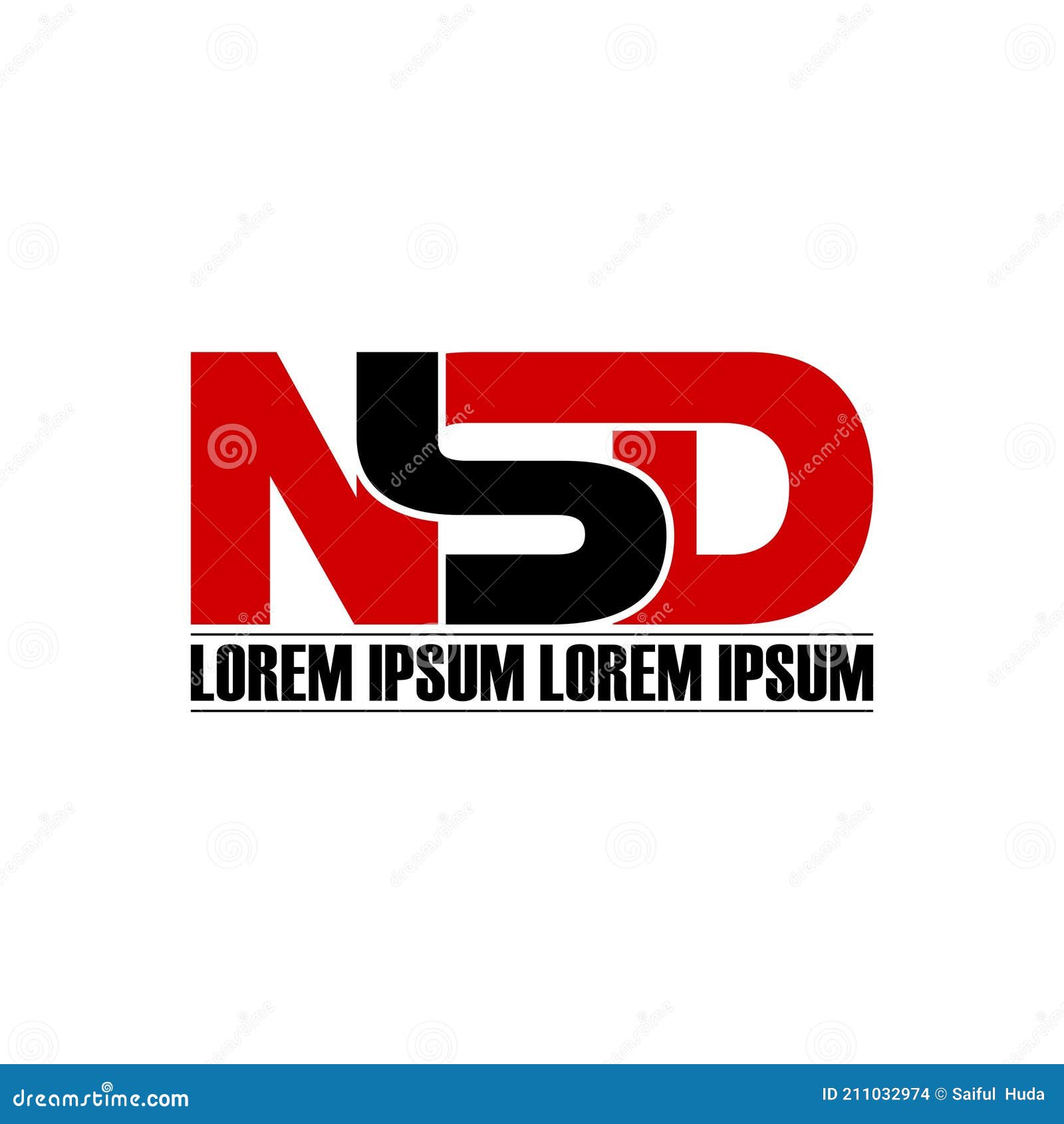 Letter NSD Simple Monogram Logo Icon Design. Stock Vector ...