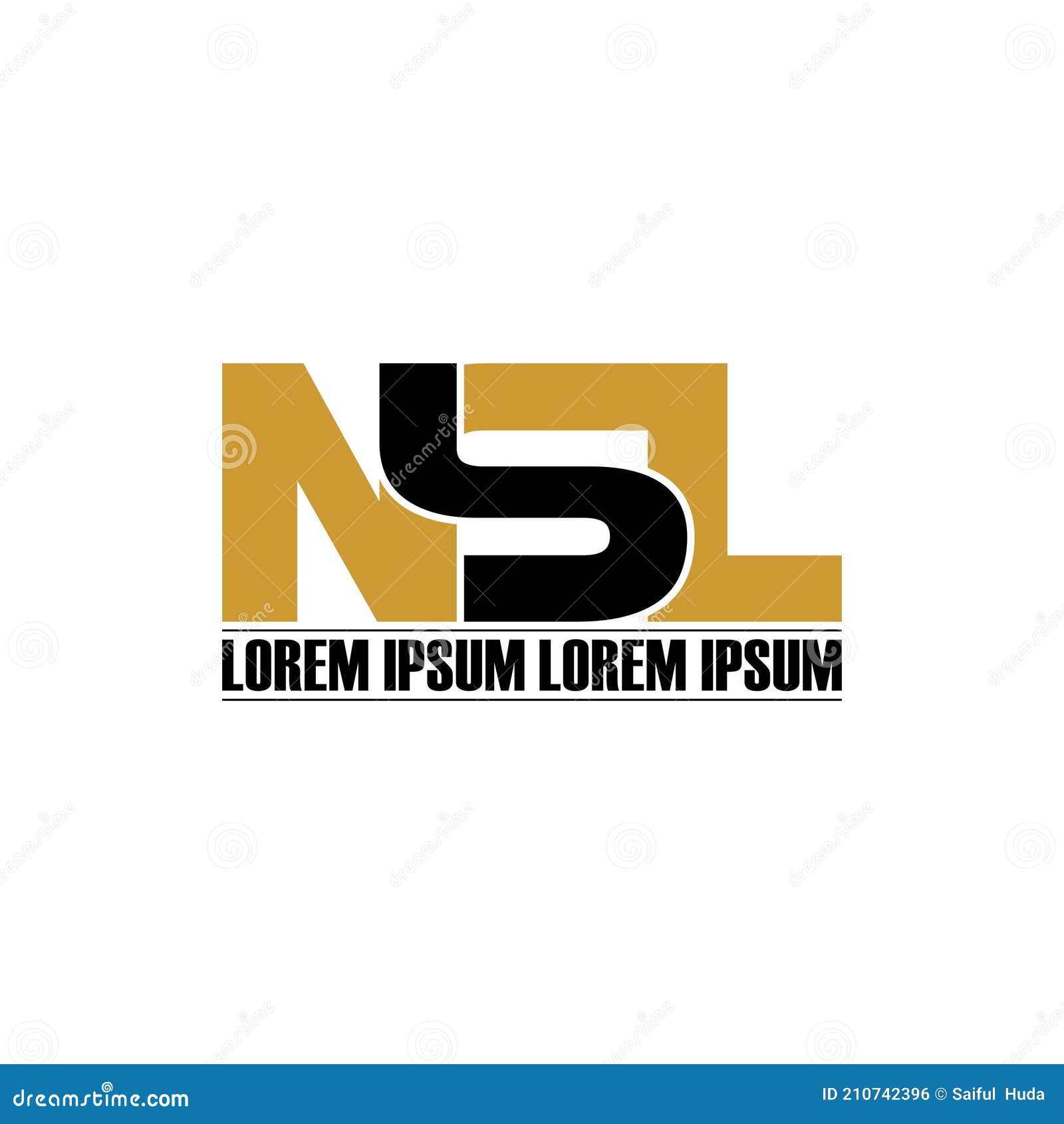 Letter NSL Simple Monogram Logo Icon Design. Stock Vector ...