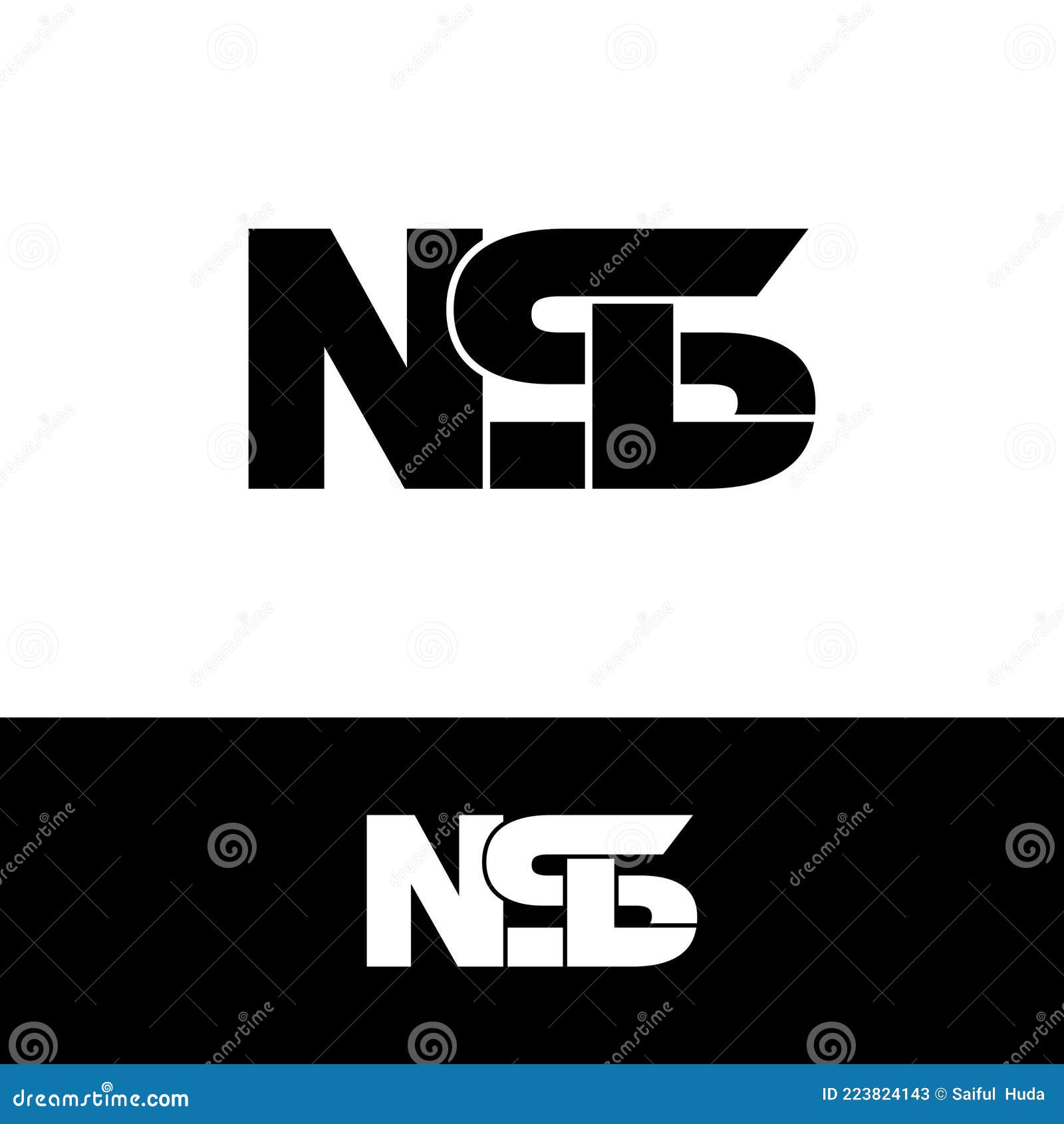 Letter NSL Simple Monogram Logo Icon Design. Stock Vector ...