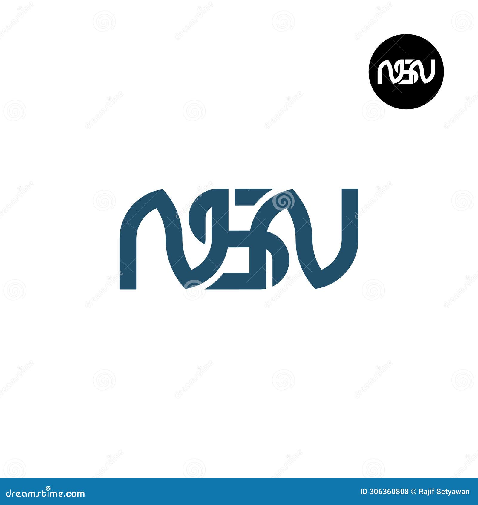 Letter NSN Monogram Logo Design Stock Vector - Illustration of alphabet ...