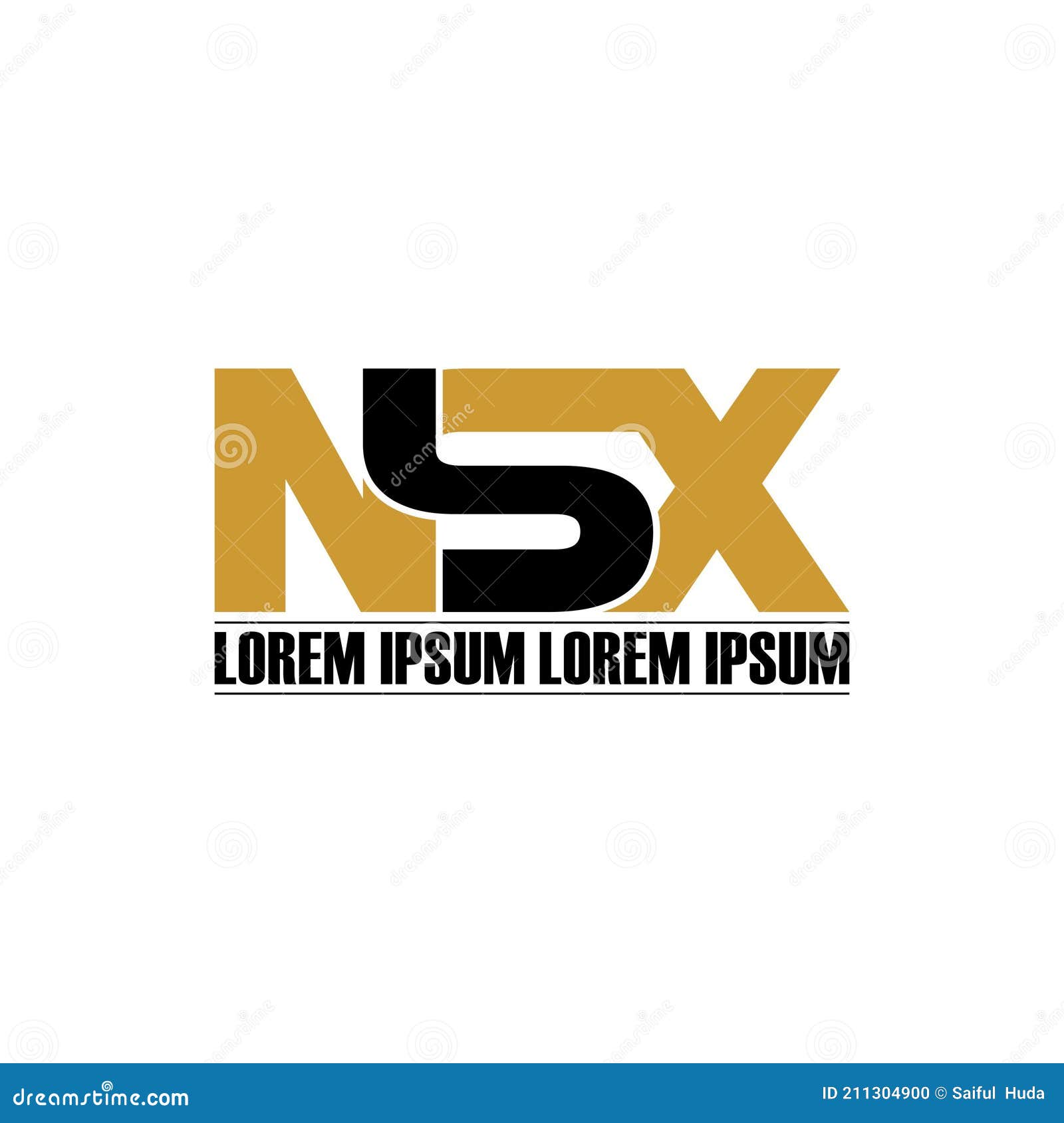 Letter NSX Simple Monogram Logo Icon Design. Stock Vector ...