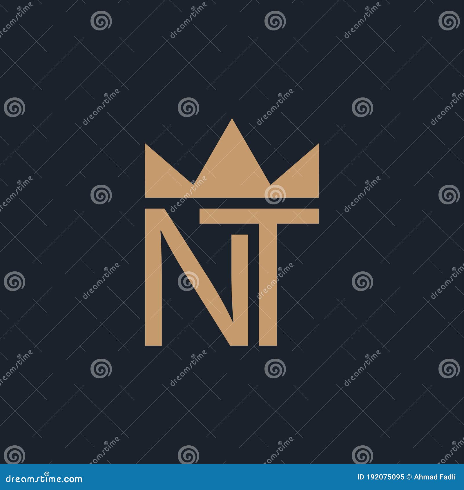 Letter NT Logo Design stock vector. Illustration of brand - 192075095