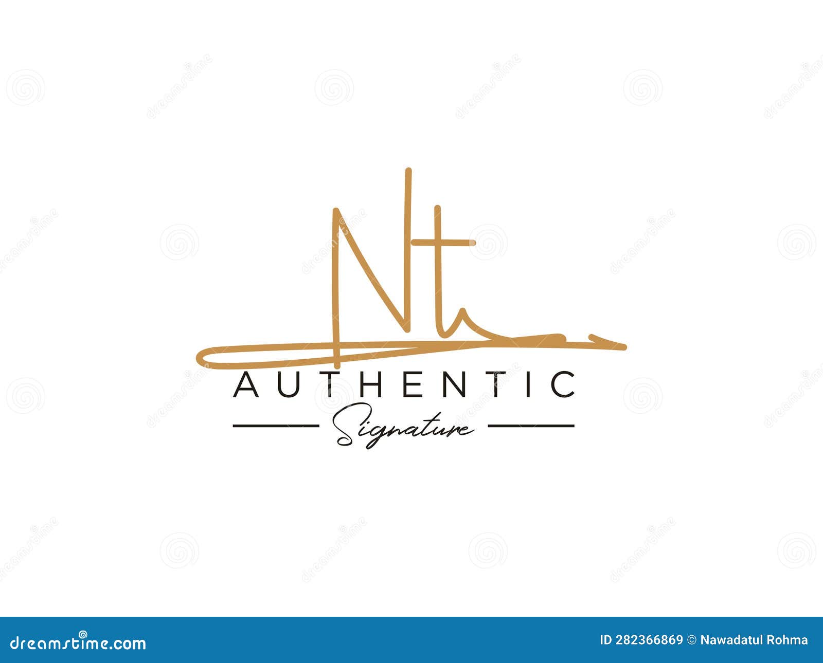 Letter NT Signature Logo Template Vector Stock Vector - Illustration of ...