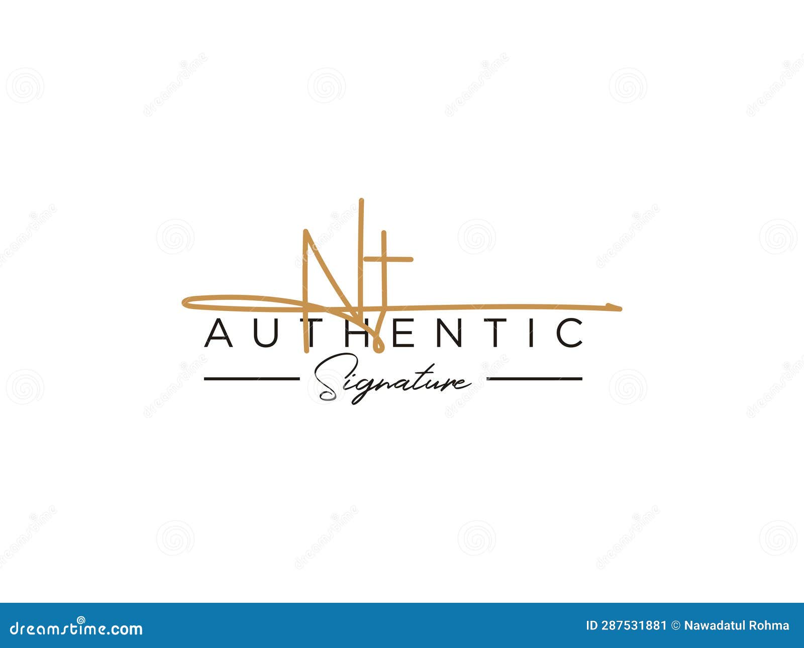 Letter NT Signature Logo Template Vector Stock Vector - Illustration of ...