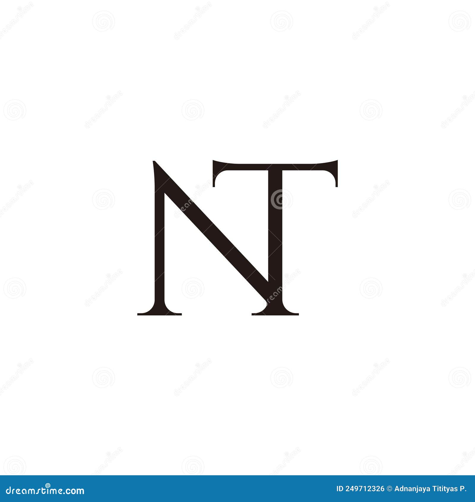 Letter Nt Simple Linked Font Symbol Logo Vector Stock Vector ...