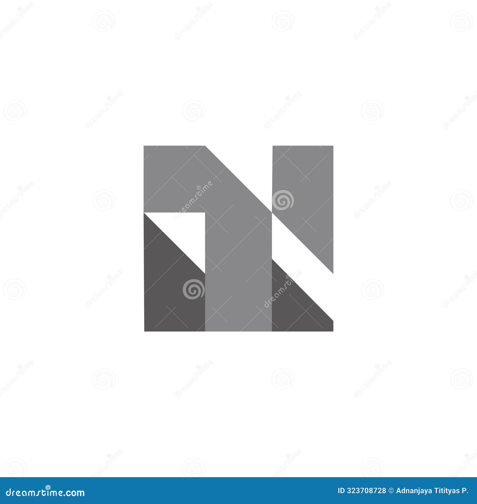 Letter Nt Simple Square Geometric Slice Logo Vector Stock Vector ...