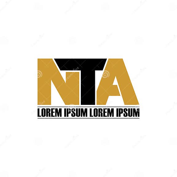 Letter NTA Simple Monogram Logo Icon Design. Stock Vector ...