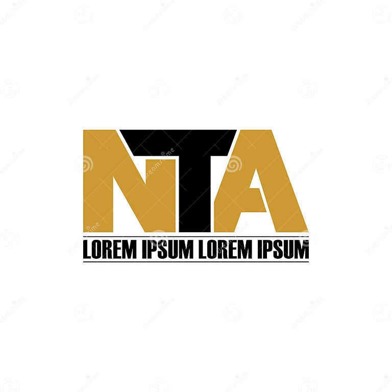 Letter NTA Simple Monogram Logo Icon Design. Stock Vector ...