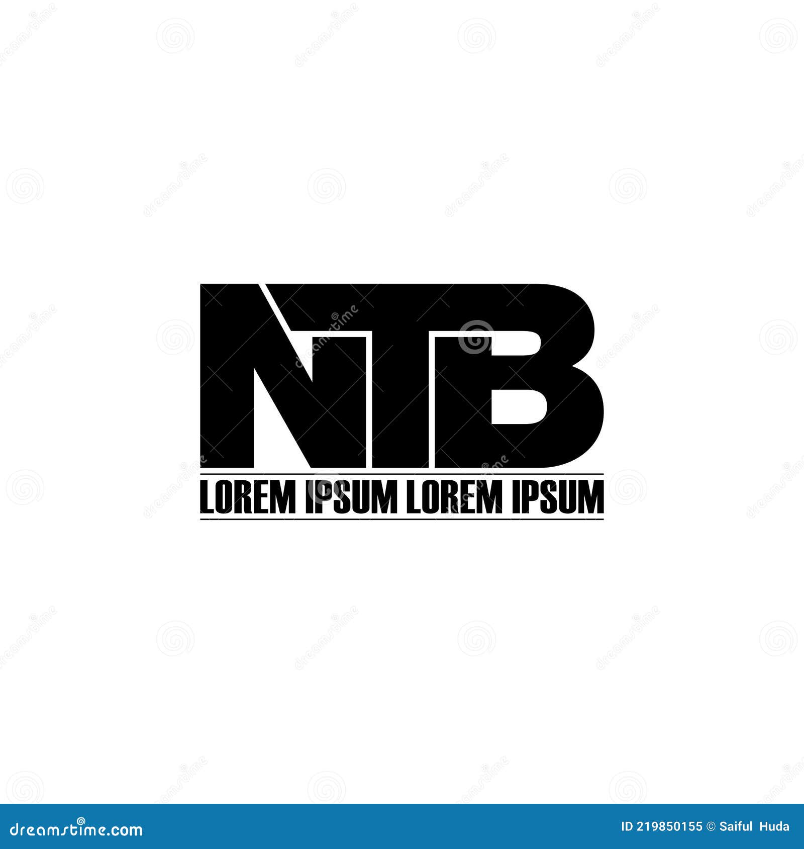 Letter NTB Simple Monogram Logo Icon Design. Stock Vector ...