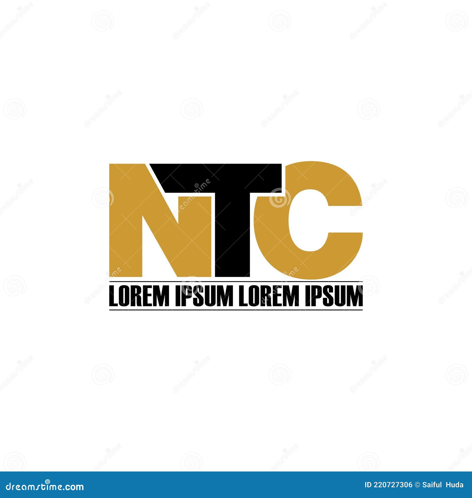 Letter NTC Simple Monogram Logo Icon Design. Stock Vector ...