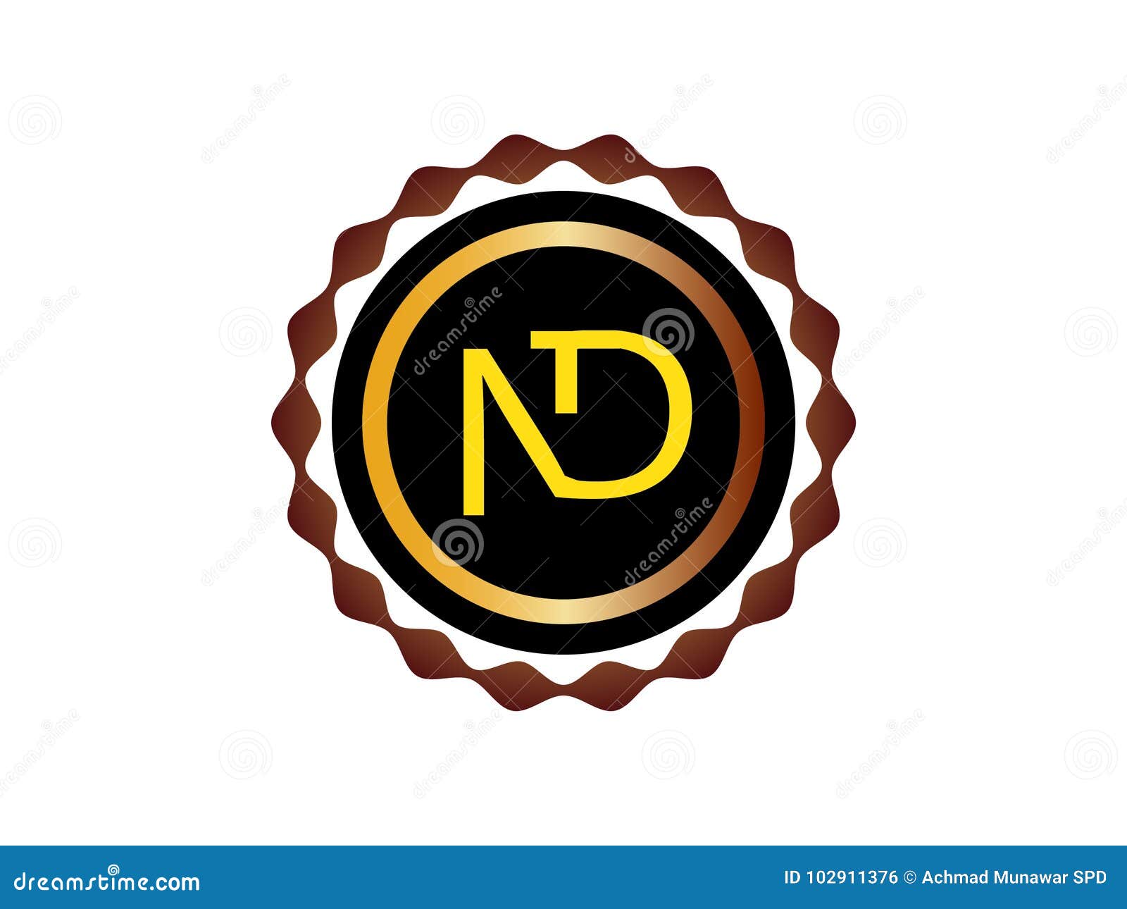 Letter NTD in the Circle Logo Vector Stock Vector - Illustration of ...